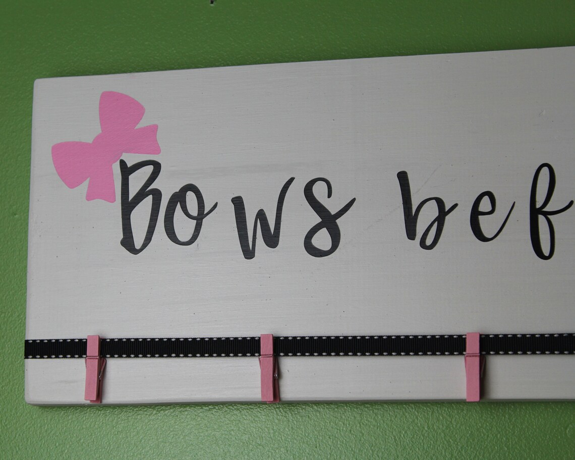 Bows Before Bros Sign Girls Bow Hanger Signs Cute Girl Bows | Etsy
