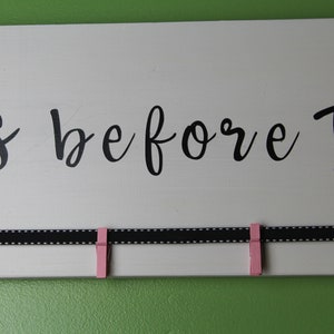 Bows Before Bros Sign Girls Bow Hanger Wall Hanging Beautiful Girl Bow ...