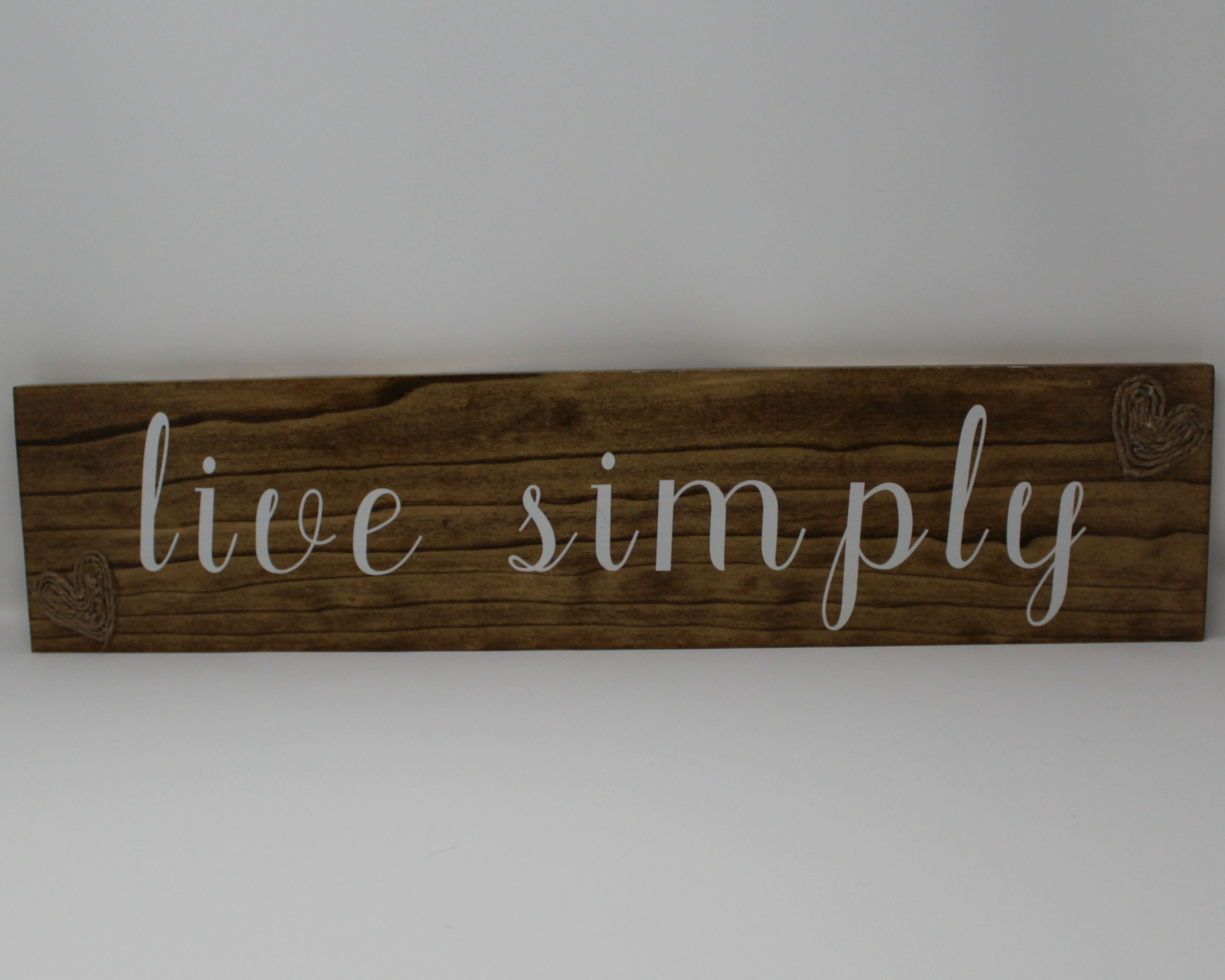 Live Simply Wooden Sign Rustic Inspirational Saying Wood Wall - Etsy