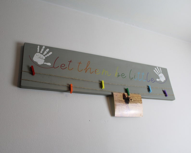 Let Them Be Little Kids Sign Kid's Handprint Picture - Etsy