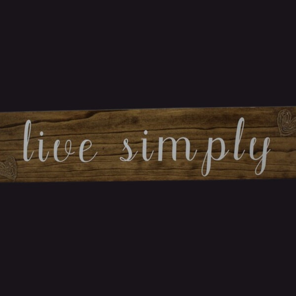 Live Simply Wall Sign - Etsy