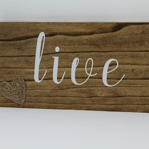 Live Simply Wooden Sign, Rustic Inspirational Saying Wood Wall Hanging ...