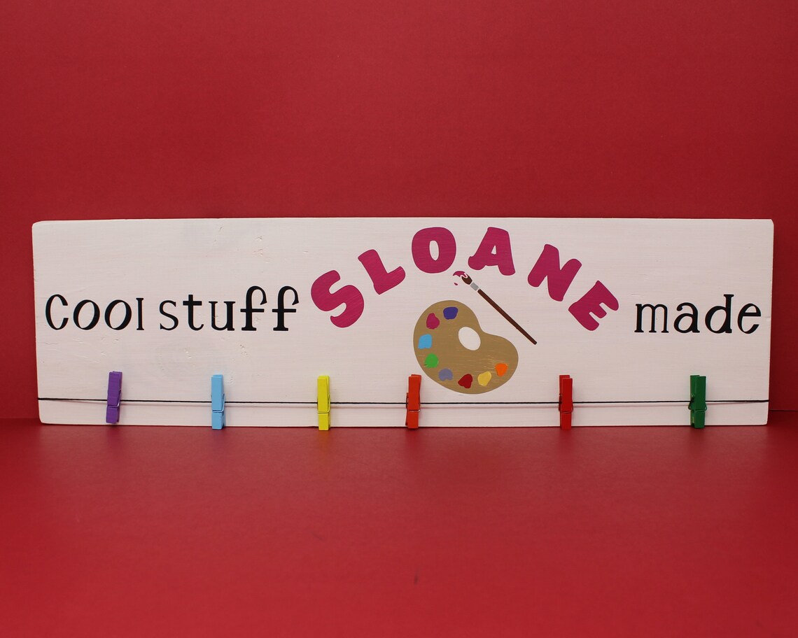 Personalized Cool Stuff Kids Made Sign Custom Kid Art Display - Etsy