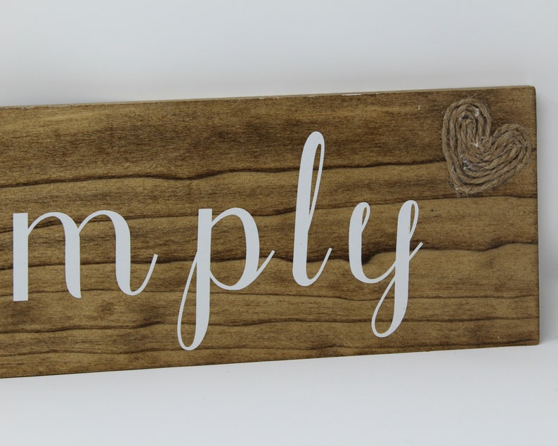 Live Simply Wooden Sign, Rustic Inspirational Saying Wood Wall Hanging ...