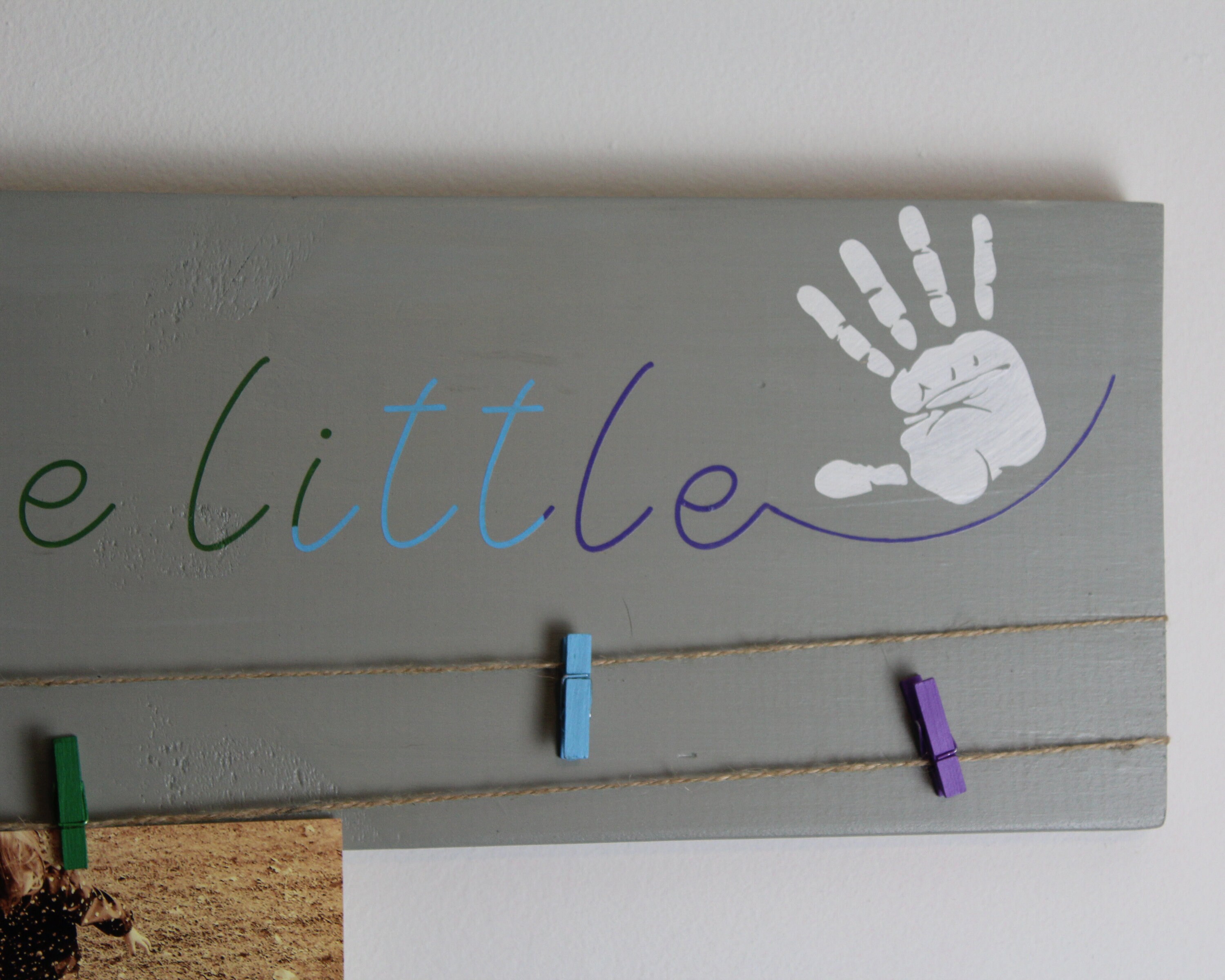 Let Them Be Little Kids Sign Kid's Handprint Picture | Etsy