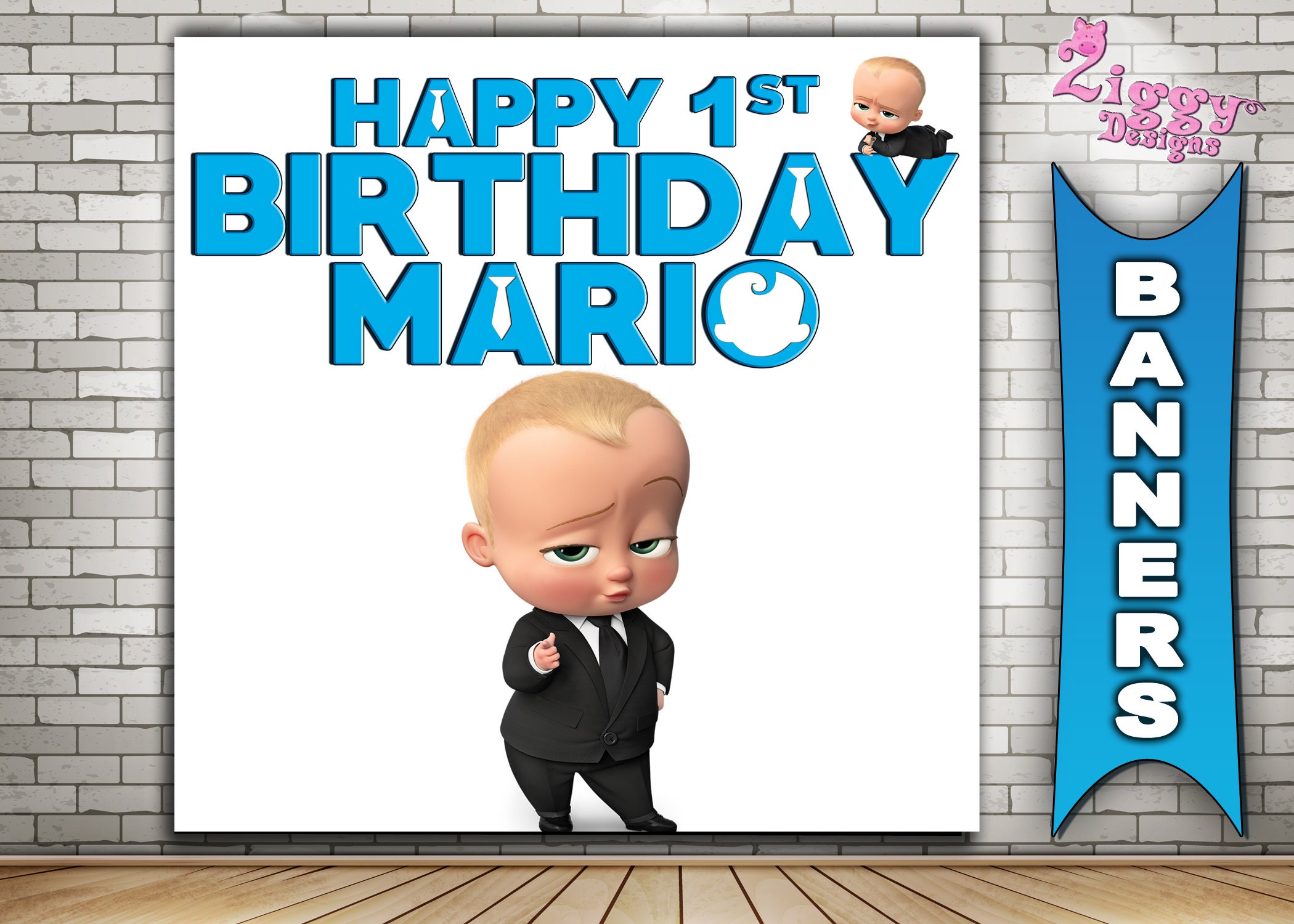 The Boss Baby Banner The Boss Baby Birthday Backdrop The | Etsy