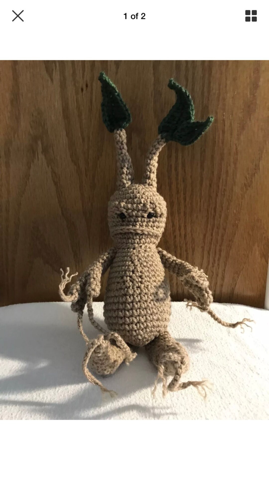 Mandrake Stuffed Toy Handmade Crochet - Etsy