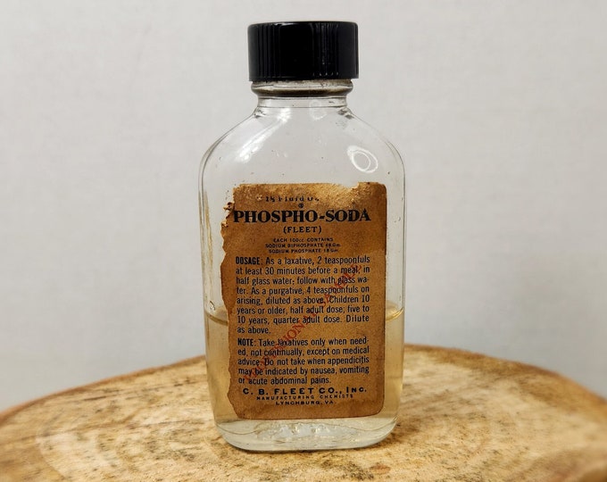 Phospho-soda fleet Pharmaceutical Bottle by C. B. Fleet Co. Inc. - Etsy
