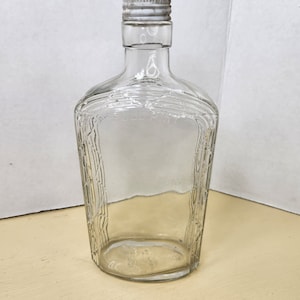 Vintage Clear Embossed Bottle National Distillers Cap With Obear-nester ...