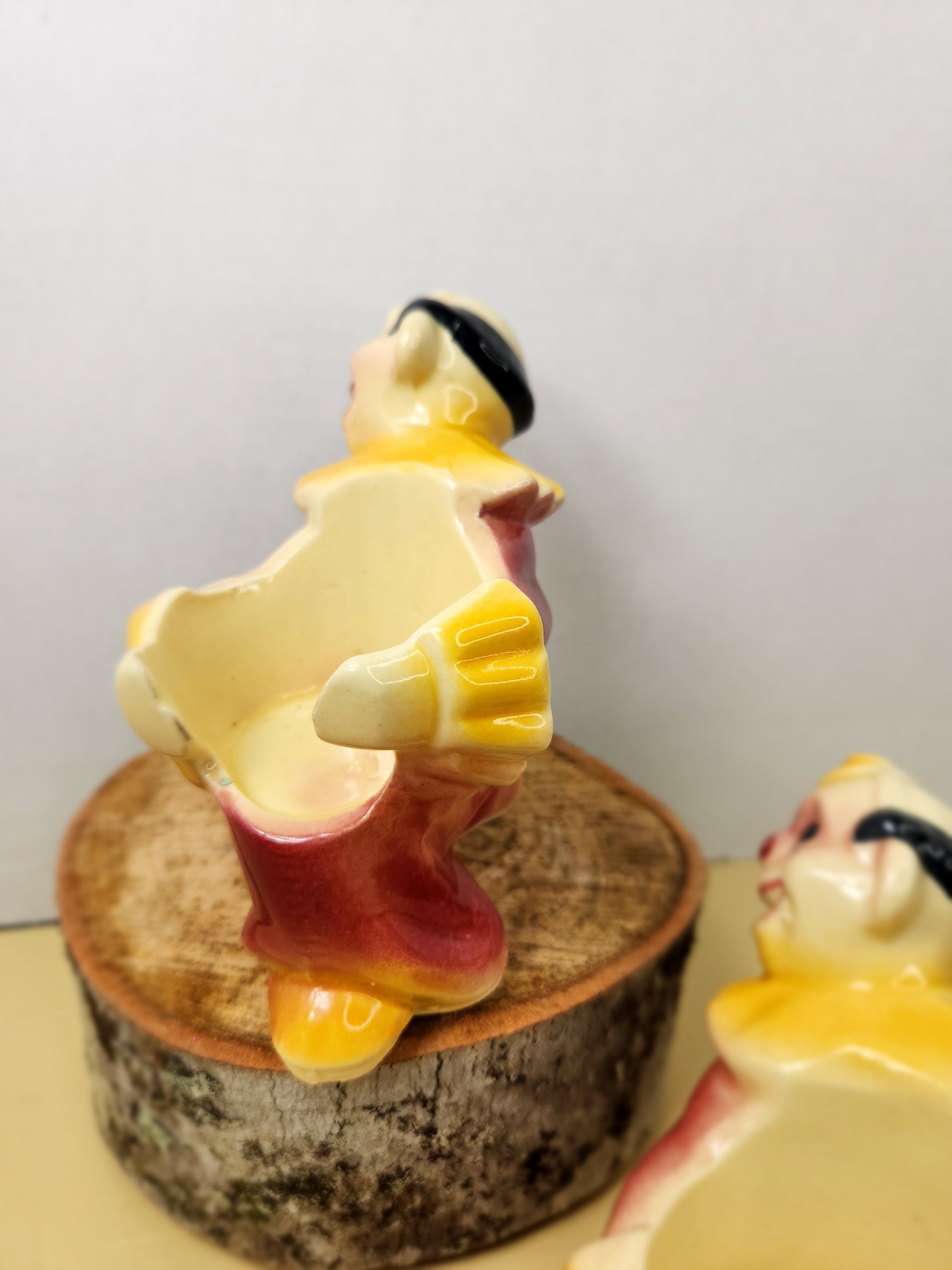Vintage Shawnee Pottery 1950s Jo Jo the Circus Clown Set of 2 Planters ...