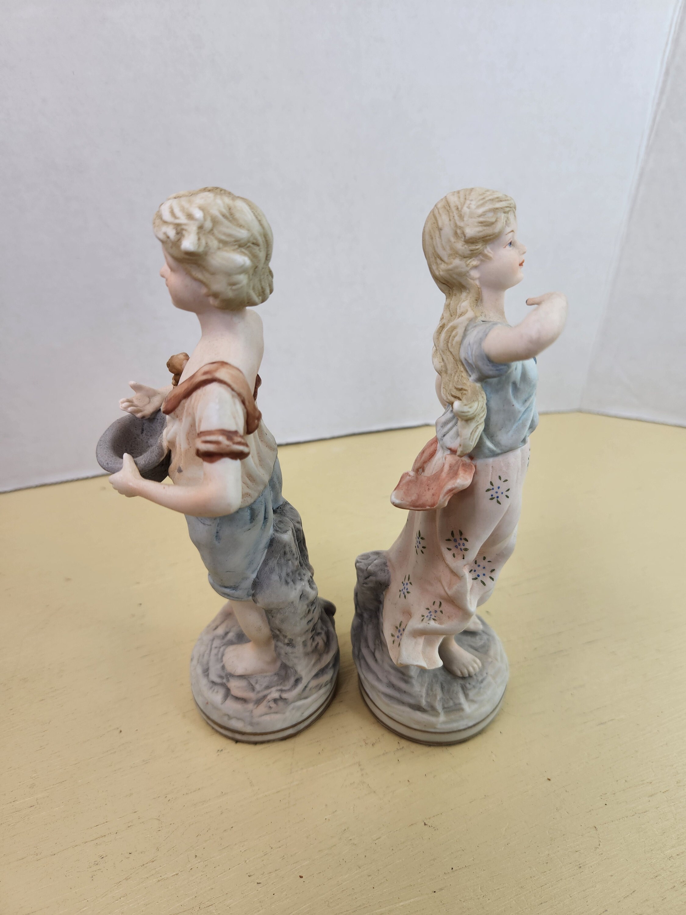 Vintage Sandrea Porcelain Set Man & Woman Musician - Etsy