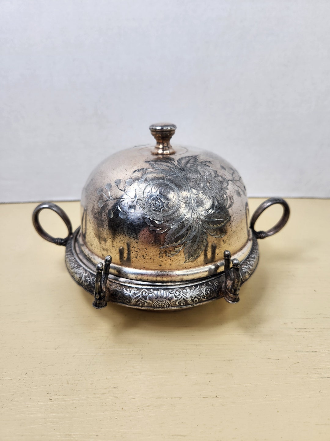 Antique the Acme Co. Quadruple Plated Ornate Butter Dish - Etsy