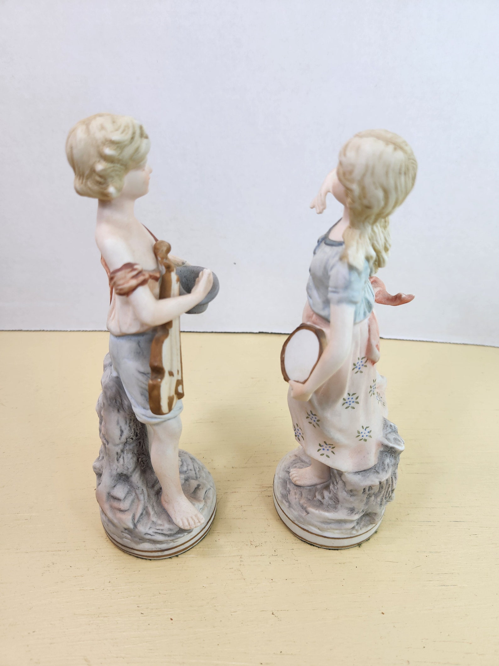 Vintage Sandrea Porcelain Set Man & Woman Musician - Etsy