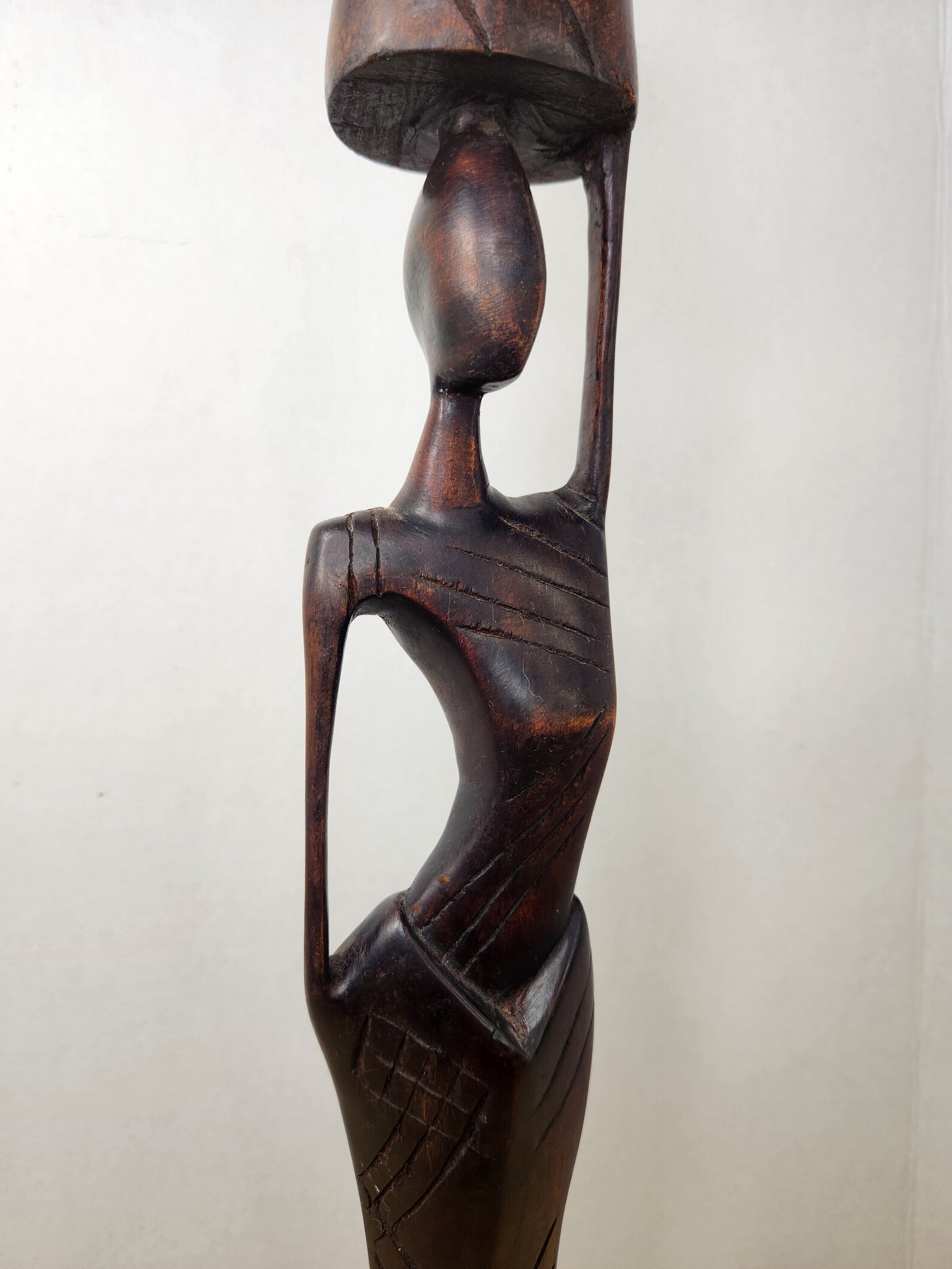 Vintage Wooden African Statue Woman Carrying Water Tribal Art - Etsy