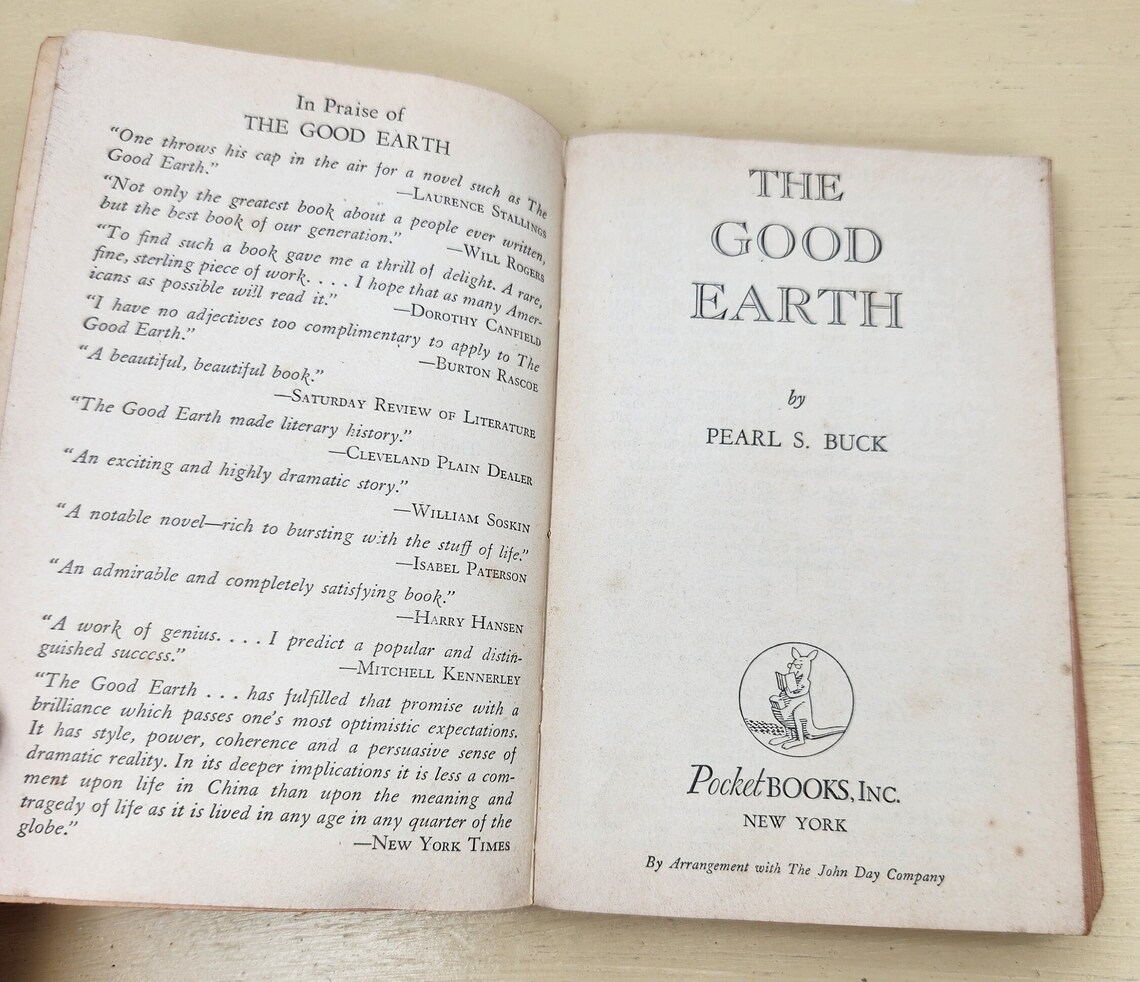 The Good Earth by Pearl S Buck (1940) - Etsy
