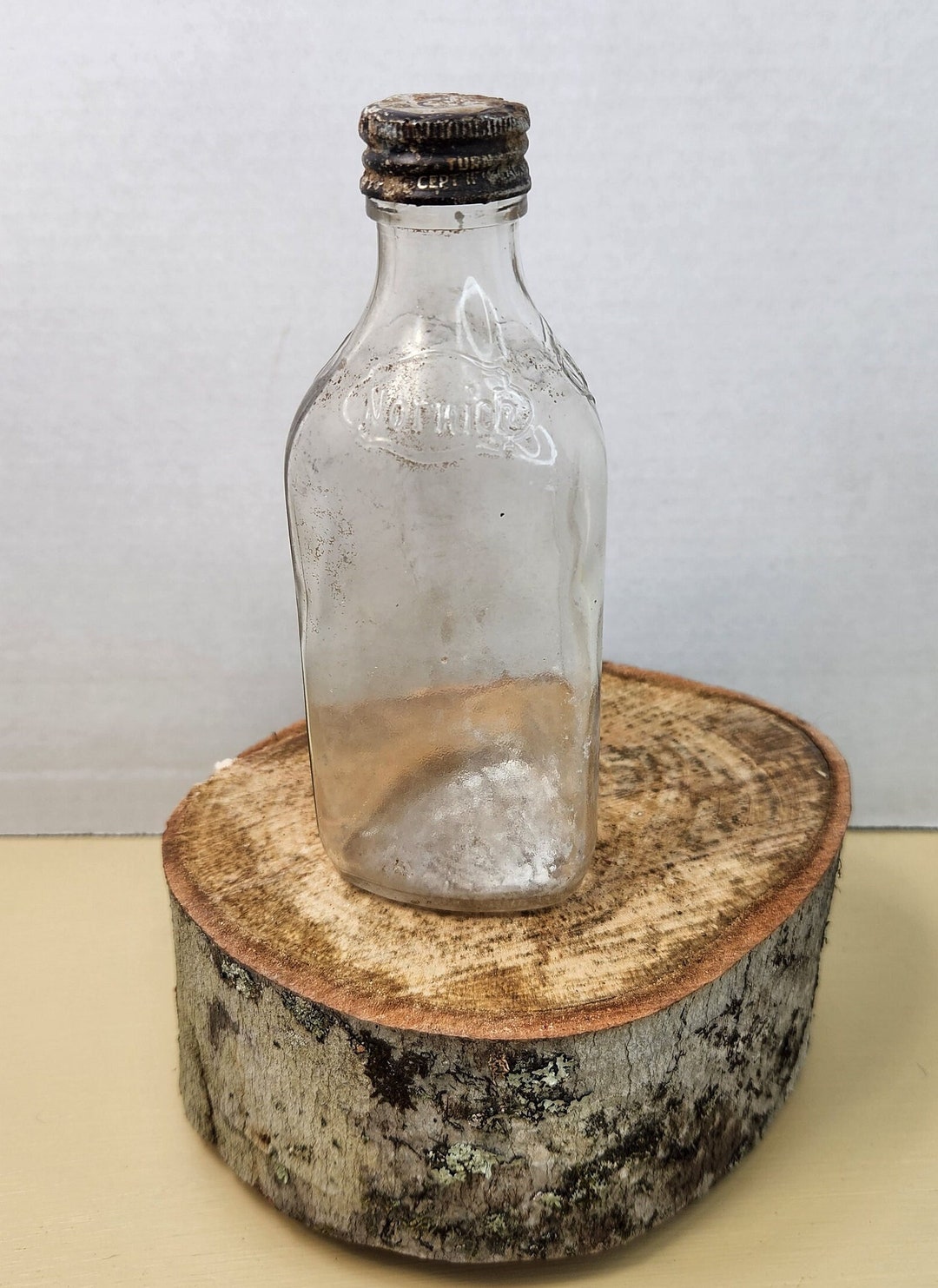 Vintage 1966 Pepto-bismol Norwich Clear Triangle Bottle - Etsy