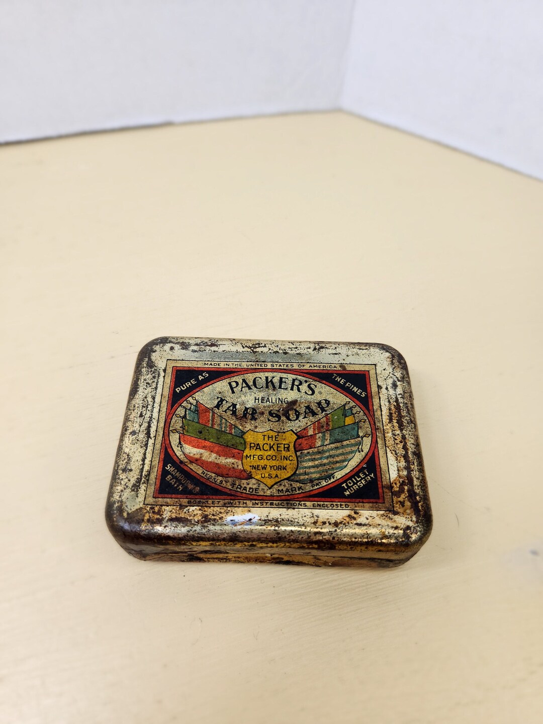 Vintage Packer's Healing Tar Soap Tin - Etsy