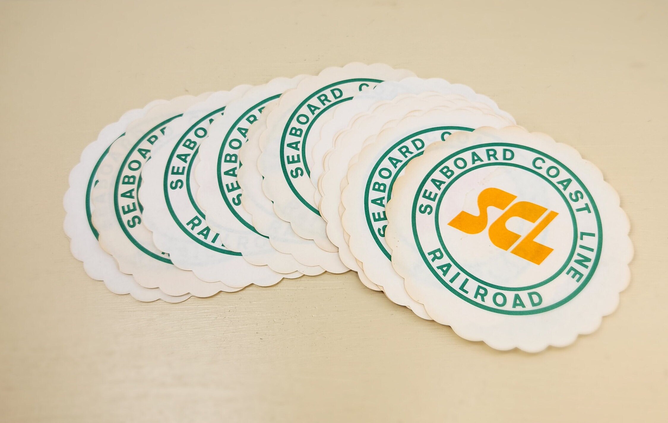 Vintage Seaboard Coastline Railroad (SCL) Paper Coasters (set of 17) - Etsy