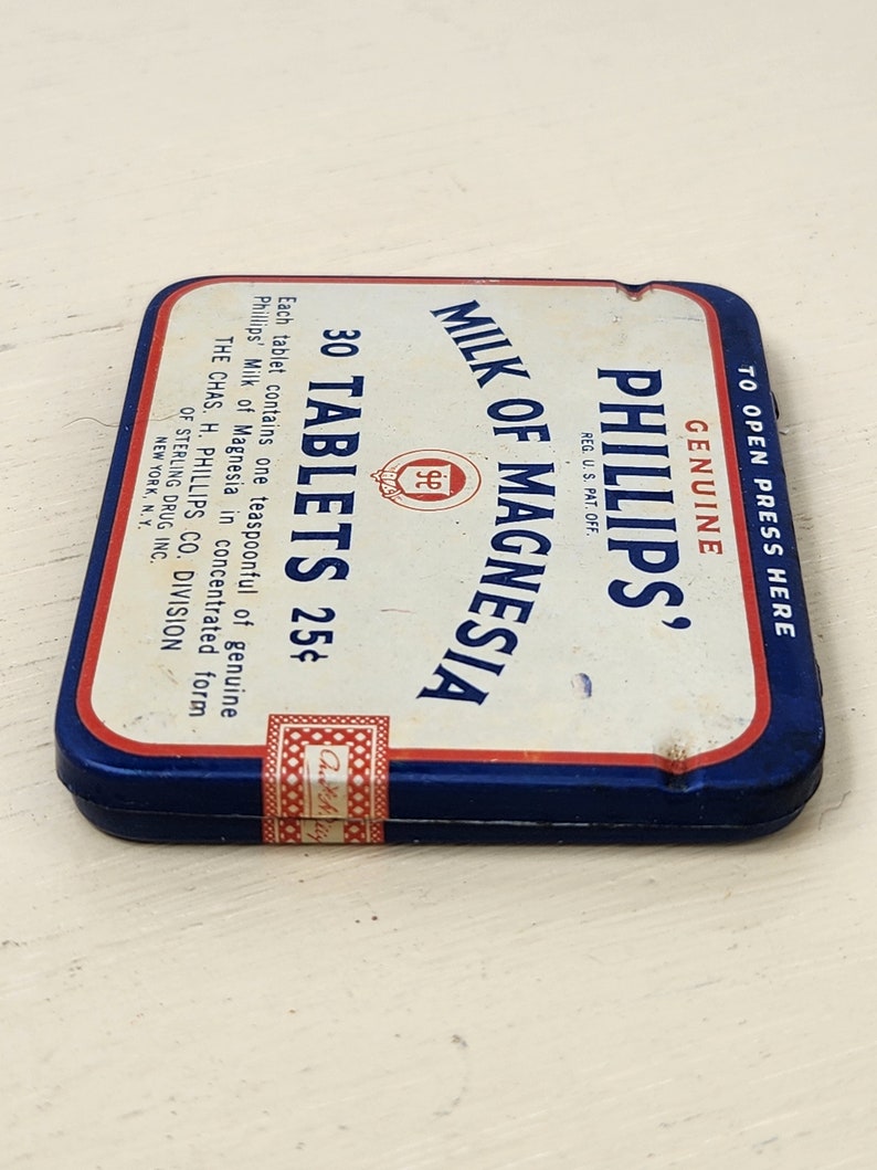 Vintage Phillips Milk of Magnesia Tin - Etsy