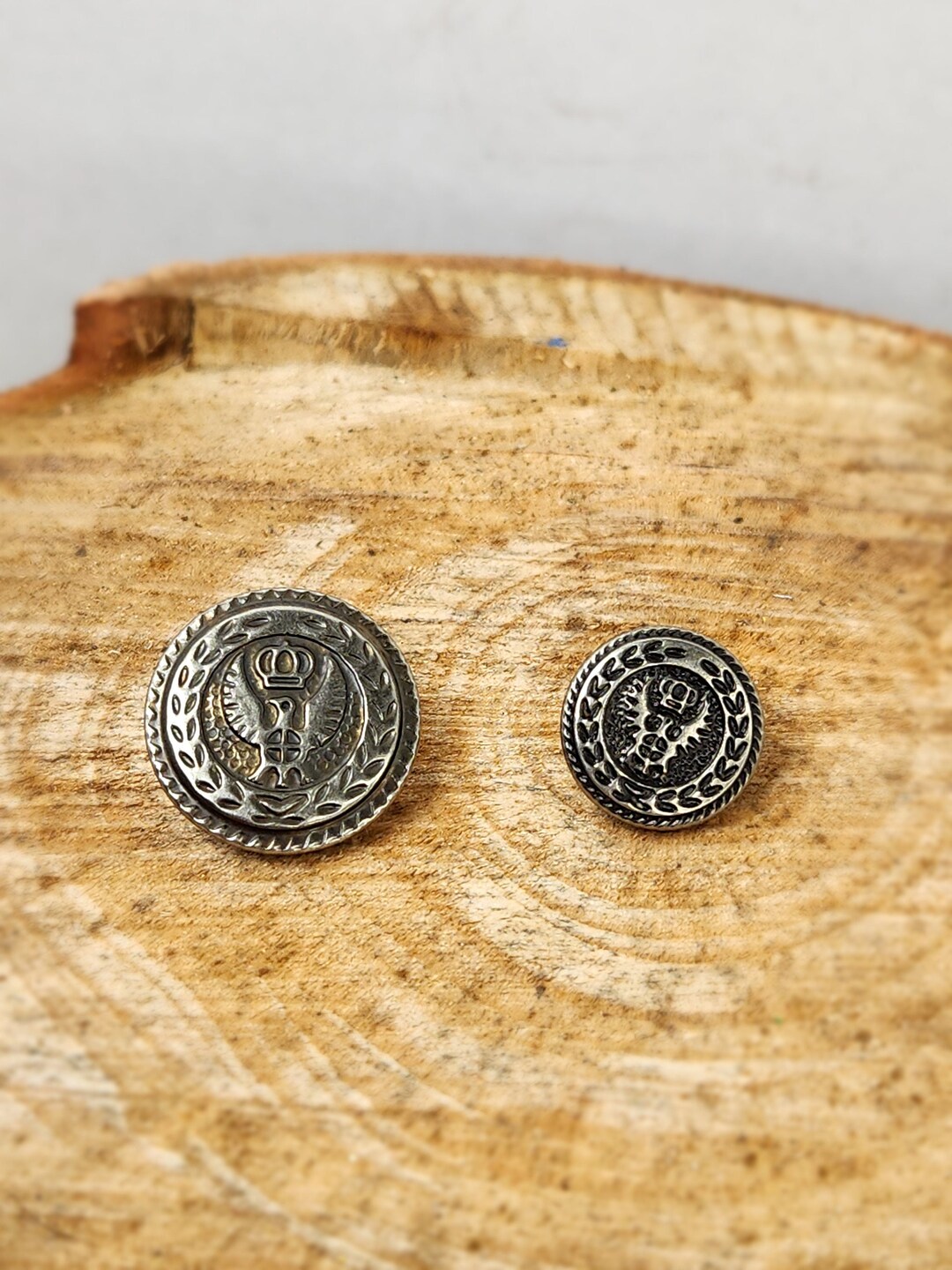 Vintage United States NAVY Military Silver Buttons - Etsy