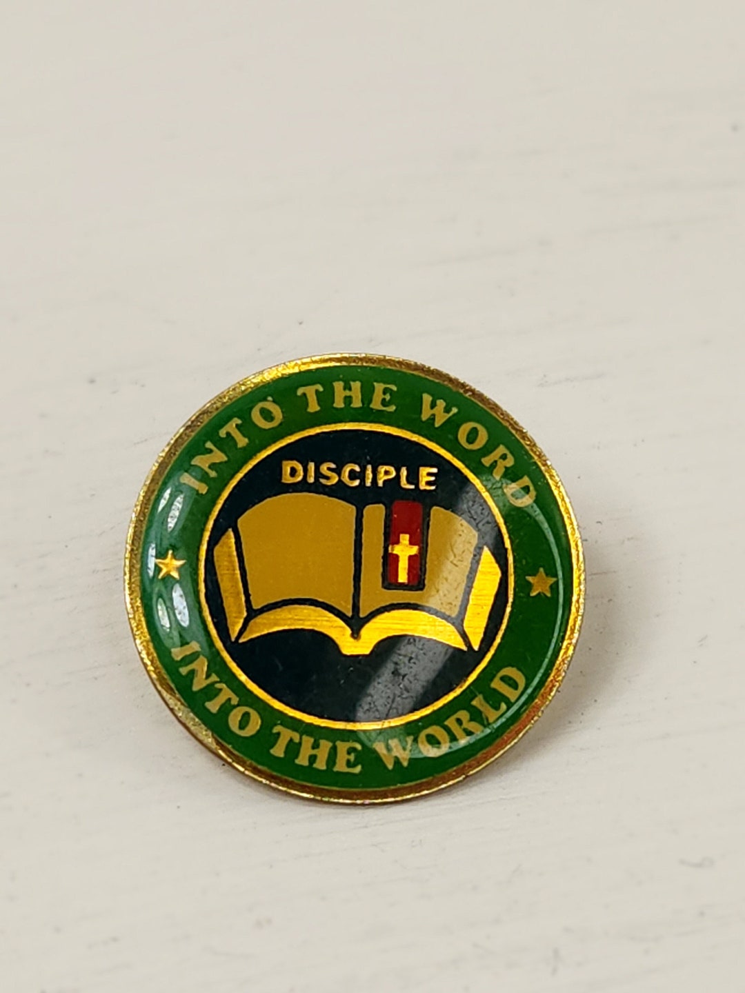 Vintage Collectible Pin: Religious Disciple Into the Word Into the ...
