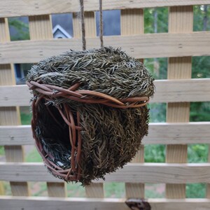 Garden Mini Hanging Hideaway Bird Nesting House Handwoven - Etsy