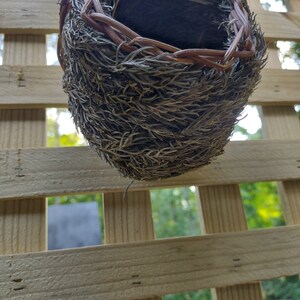 Garden Mini Hanging Hideaway Bird Nesting House Handwoven - Etsy