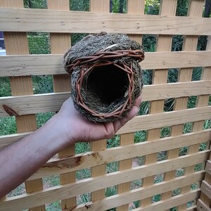 Garden Mini Hanging Hideaway Bird Nesting House Handwoven - Etsy