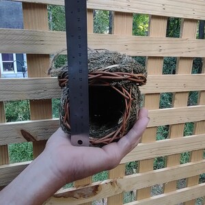 Garden Mini Hanging Hideaway Bird Nesting House Handwoven - Etsy