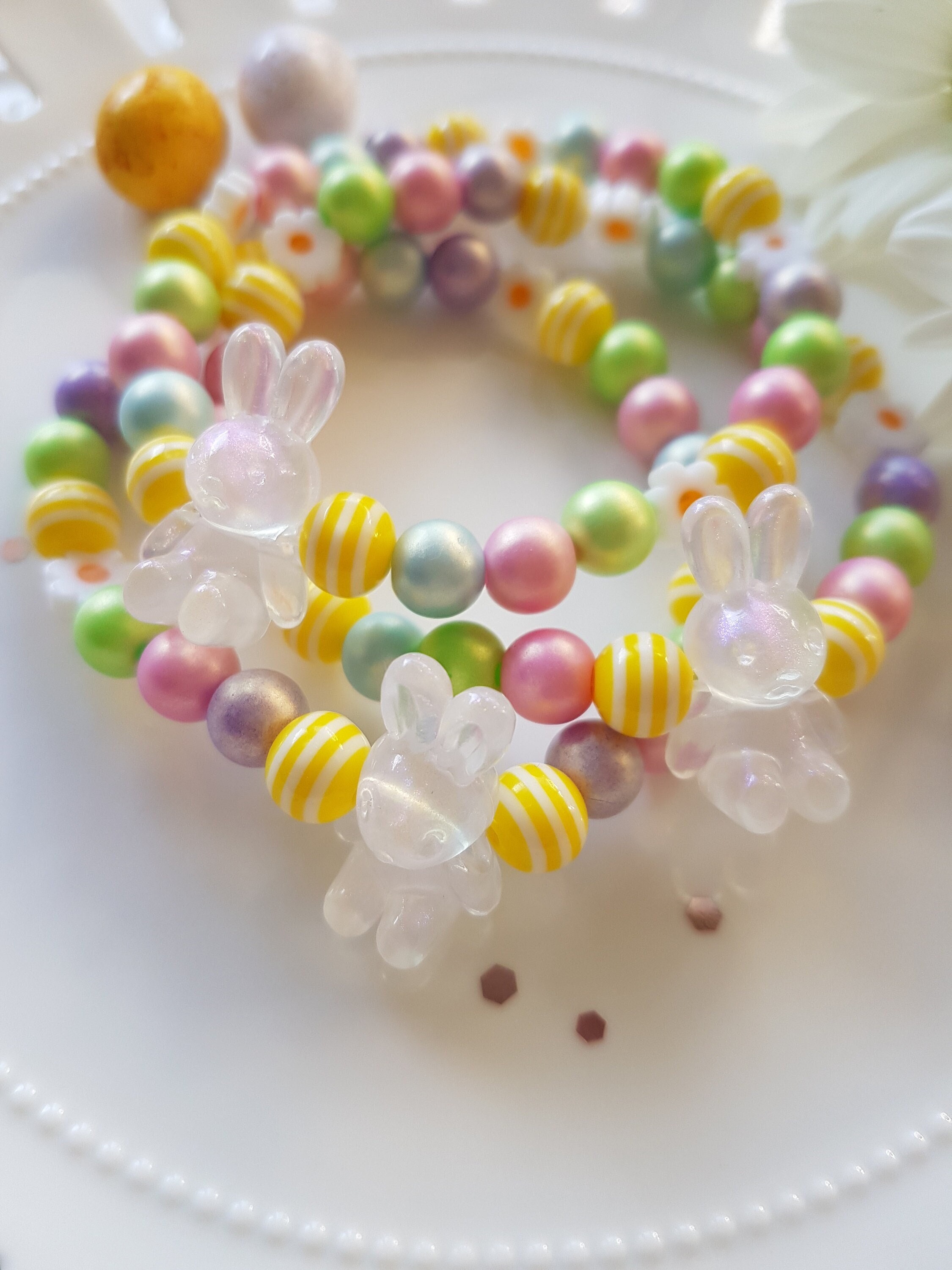Easter Bracelets, Cute Bunny Rabbit Bracelet for Girls, Gift for Girls ...