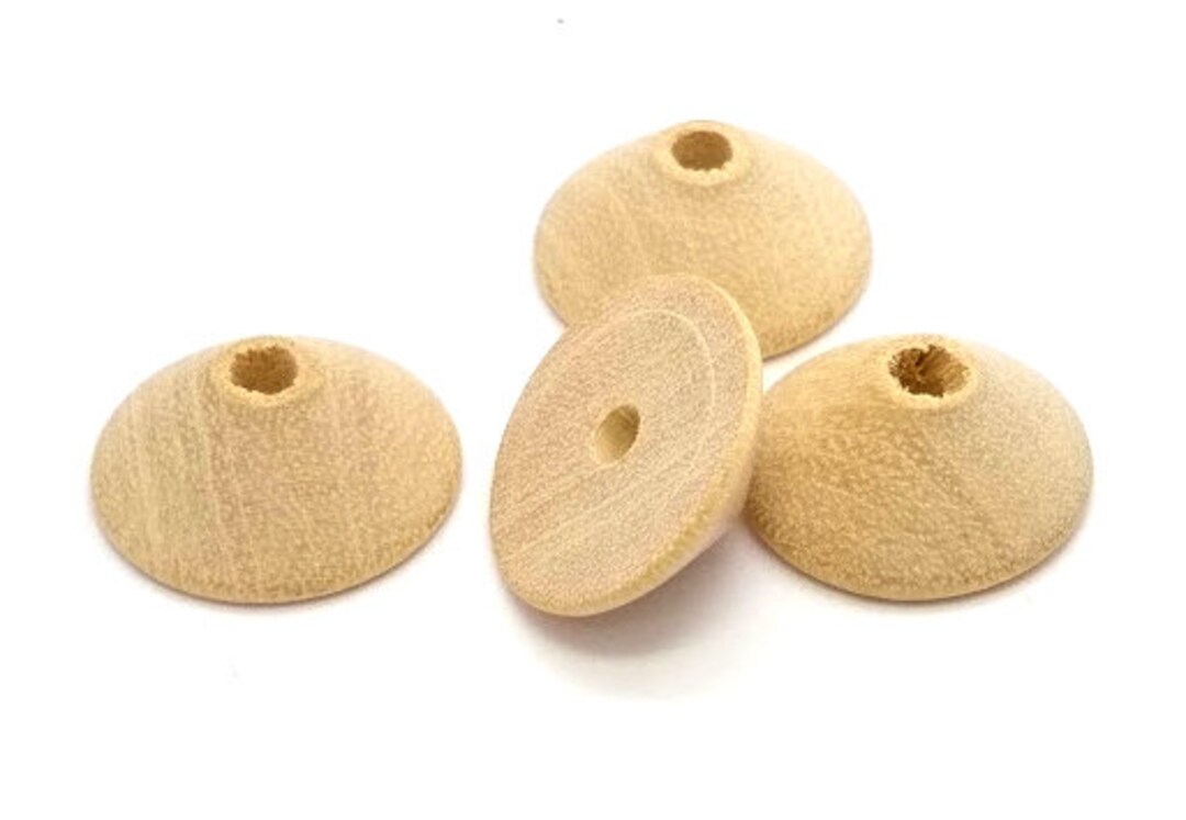 Vintage Wood Cone Beads, Tan Beige, Wooden Jewelry Bead (10mm, 4, 10 or ...