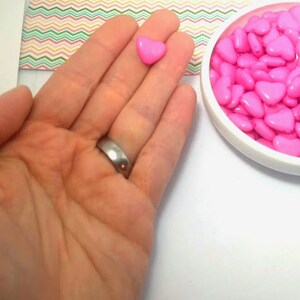 100 or 500 Pink Heart Beads Acrylic Heart Beads Bulk Heart Beads ...