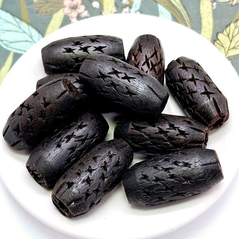 Black Carved Gem - Etsy