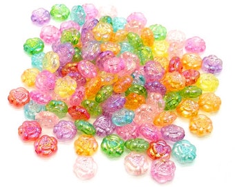 Plastic Flower Beads - Etsy