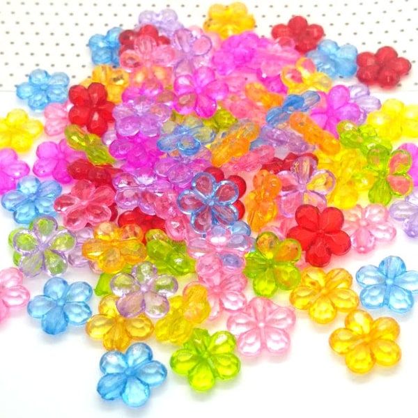 Acrylic Flower Beads - Etsy