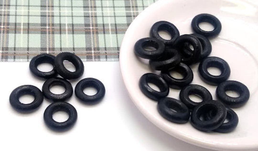 20 Black Wood Rings - Small Wood Rings - Large Hole - Wooden Ring ...