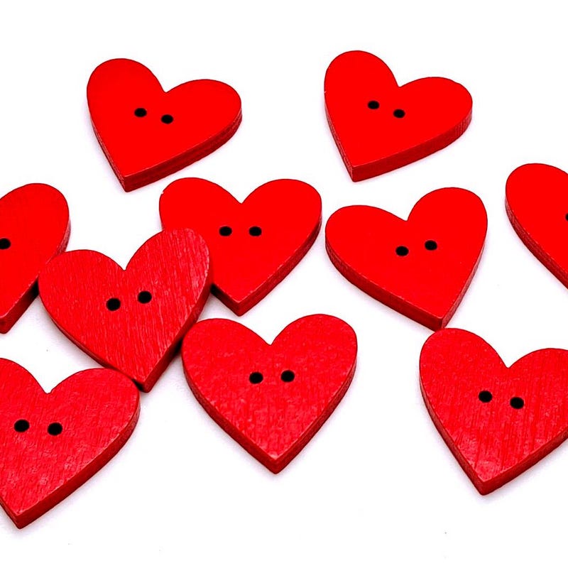 Red Buttons 3/4 Inch - Etsy