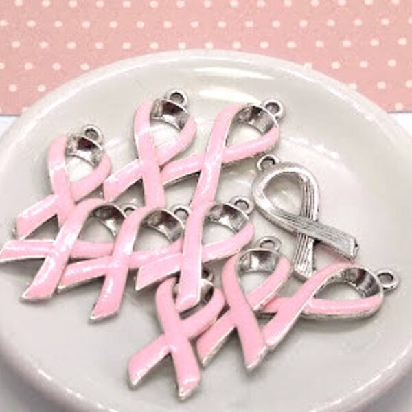 Pink Ribbon Beads - Etsy