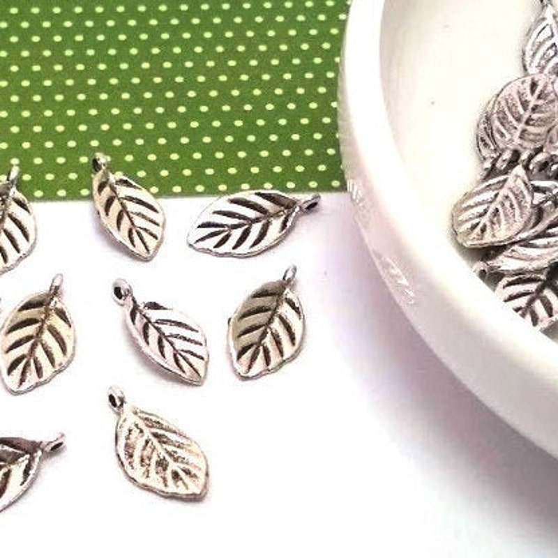 Leaf Charm - Etsy