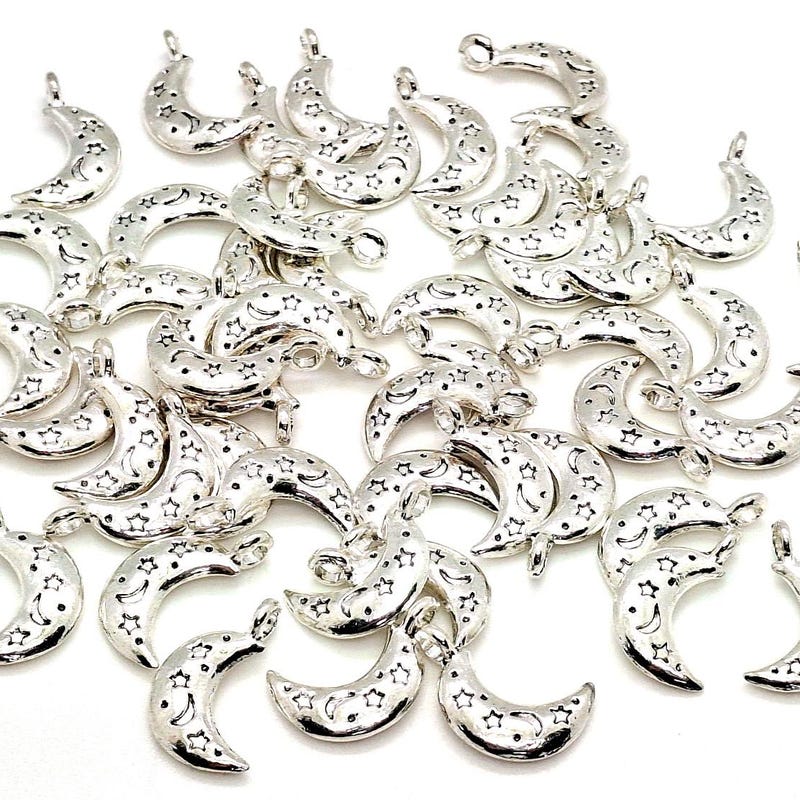 Bulk Moon and Stars Charms - Etsy