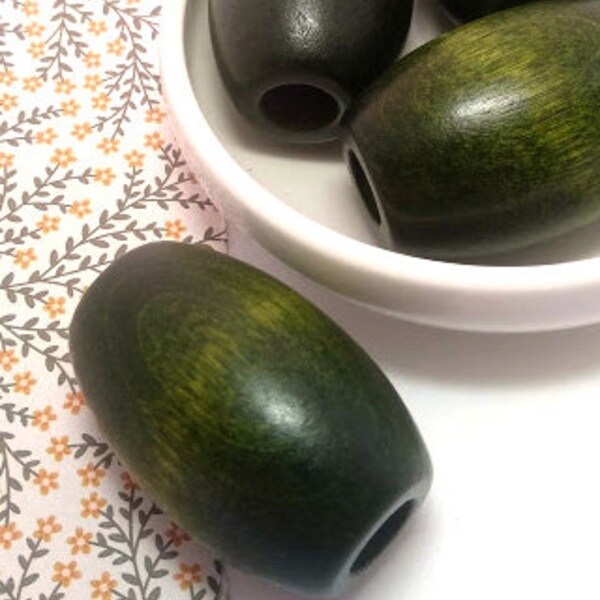 Wood Extra Large Macrame Beads - Etsy