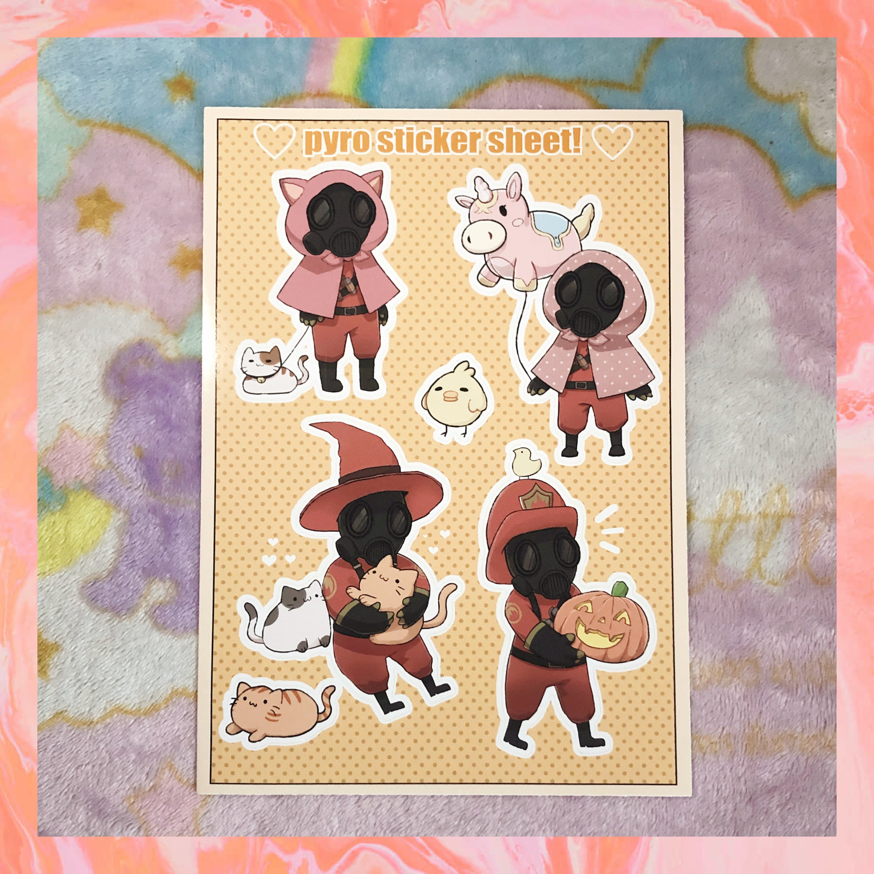 TF2 Pyro Sticker Sheet - Etsy
