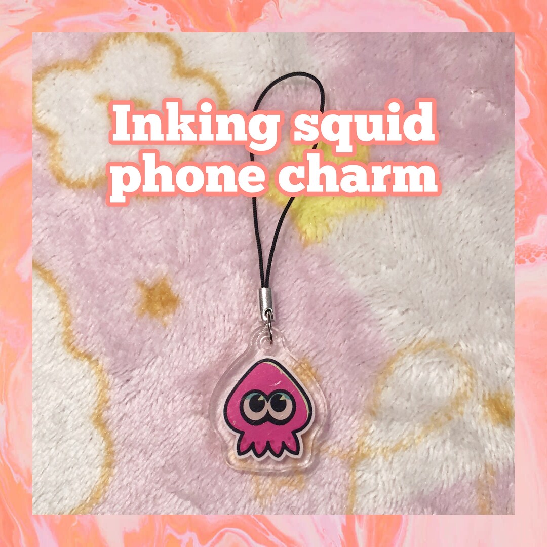 Squid Inkling Phone Charm - Etsy