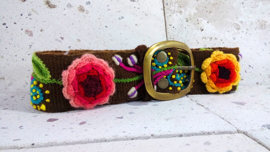 Garden Belts - Hand Embroidered With 100% Sheep Wool - Etsy