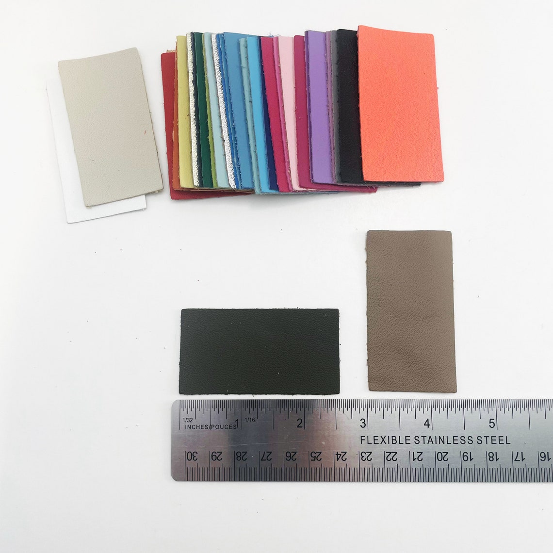 Colored Leather Patches: Metallic & Smooth Die Cut Pieces - Etsy