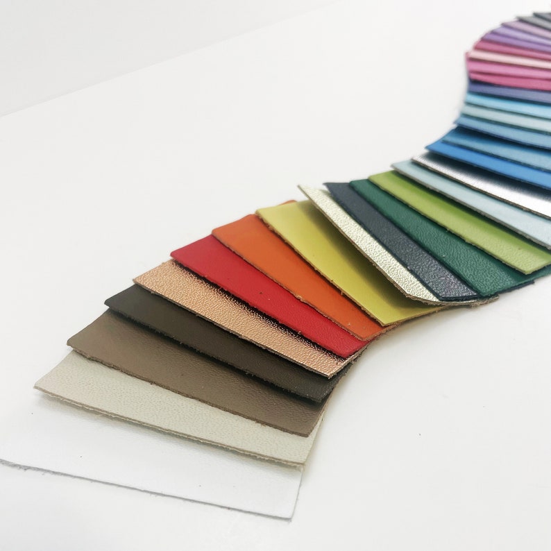 Colored Leather Patches: Metallic & Smooth Die Cut Pieces - Etsy