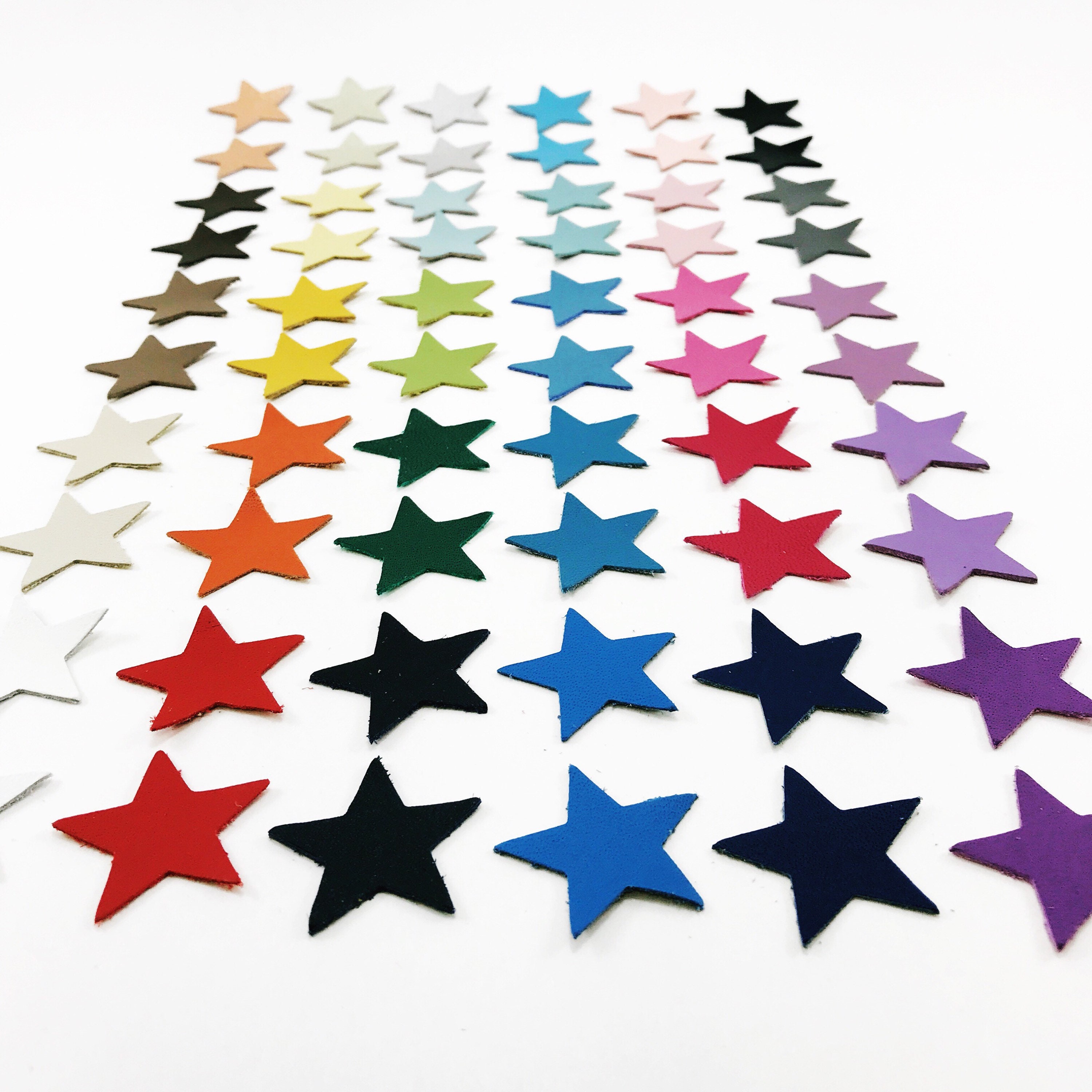 Leather Star Die Cuts: Soft Colored Leather Shapes - 4 Sizes - Etsy