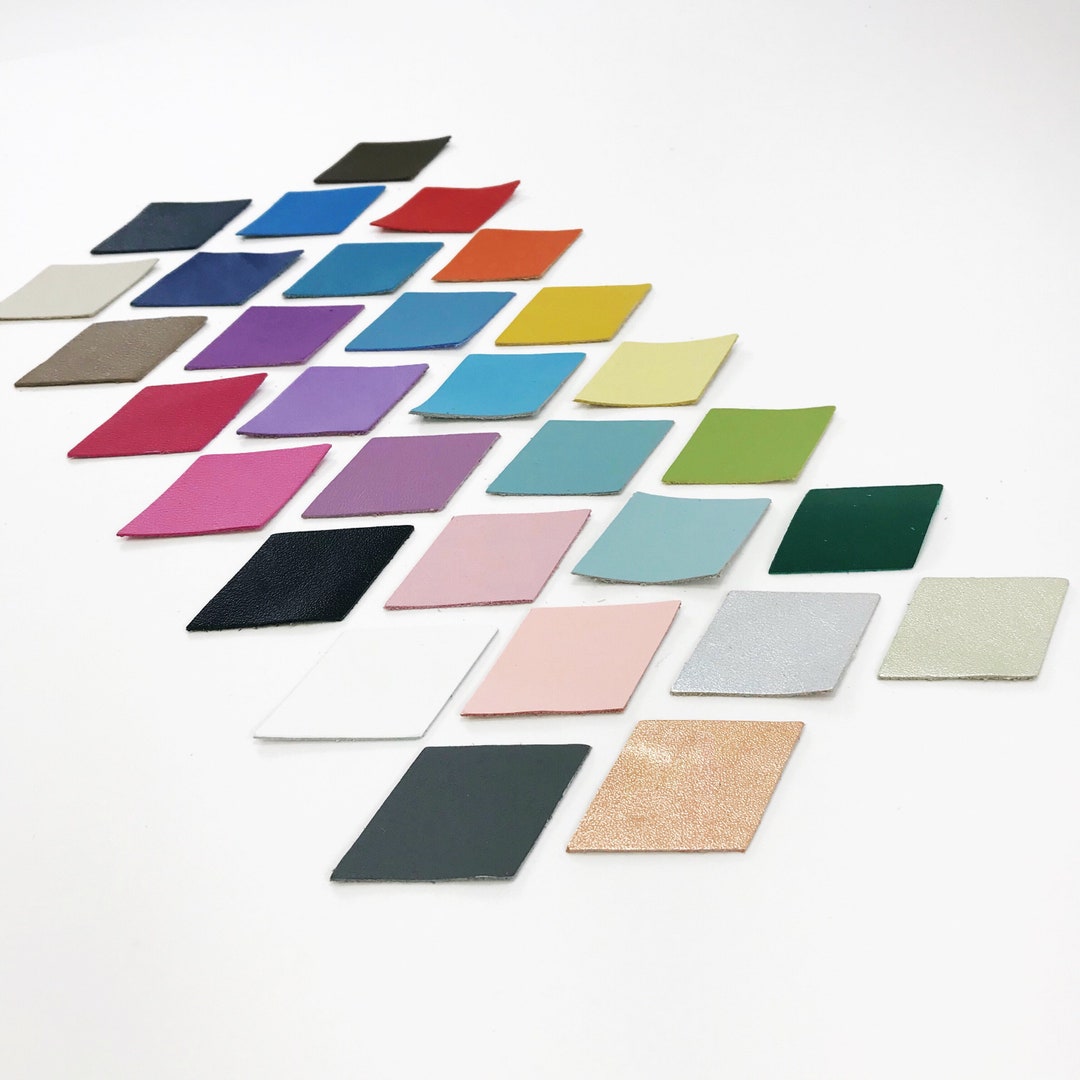 Colored Leather Earring Blanks Diamond Leather Earring - Etsy