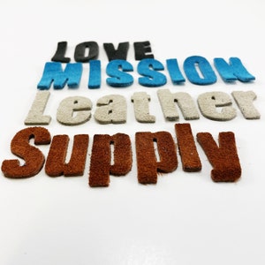 Lux Suede Leather Die Cut Alphabet Letters, Upper / Lower Case Leather ...