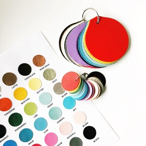 Mini Leather Swatch Set: 30 Colors, Designer Tool - Etsy